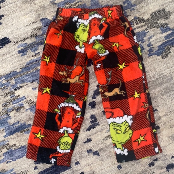 Dr. Seuss | Pajamas | Dr Seuss 2t Grinch Fleece Pajama Bottoms Red Buffalo Check | Poshmark